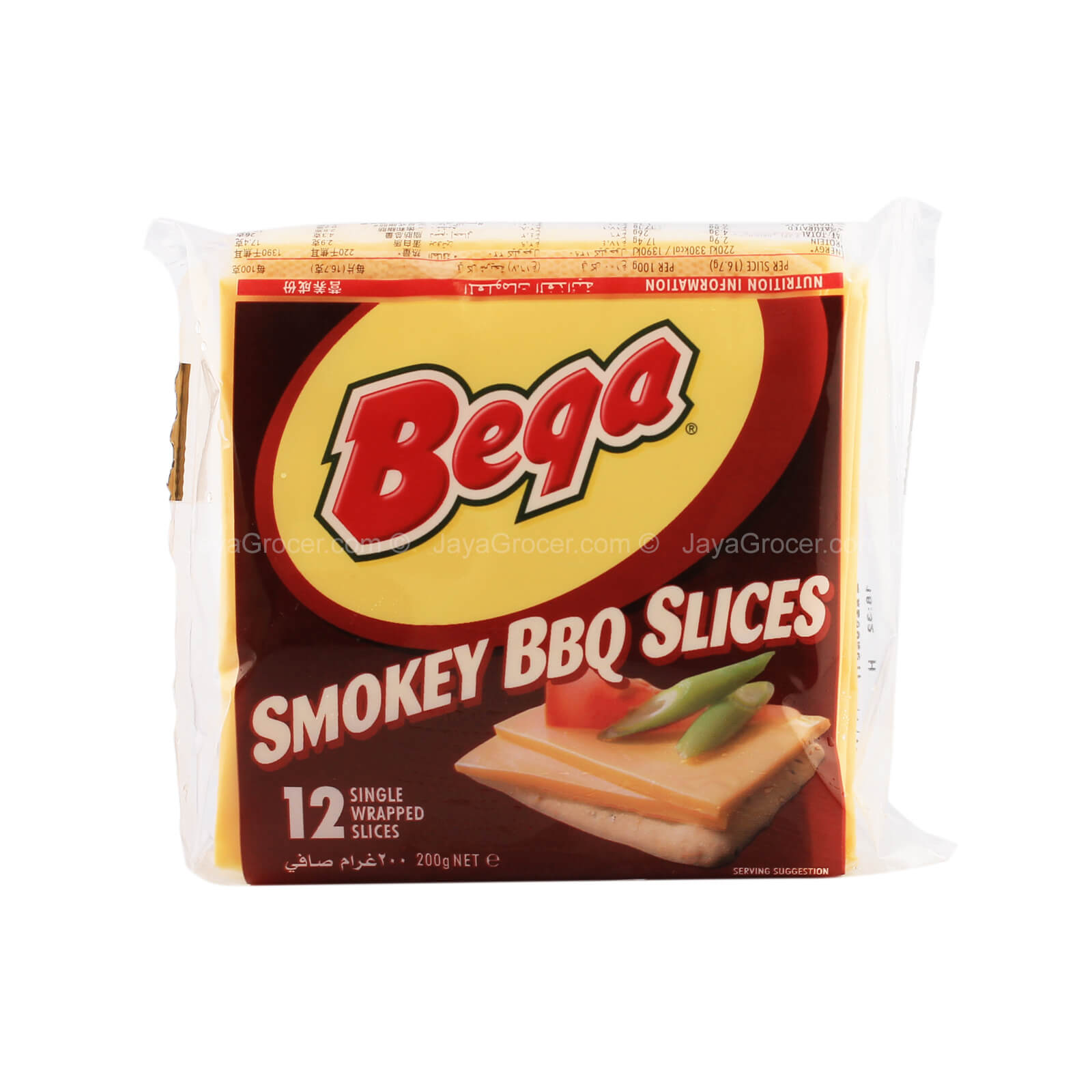 Bega Cheddar Smokey BBQ Slices Cheese 200g – Jaya Grocer | The Starling