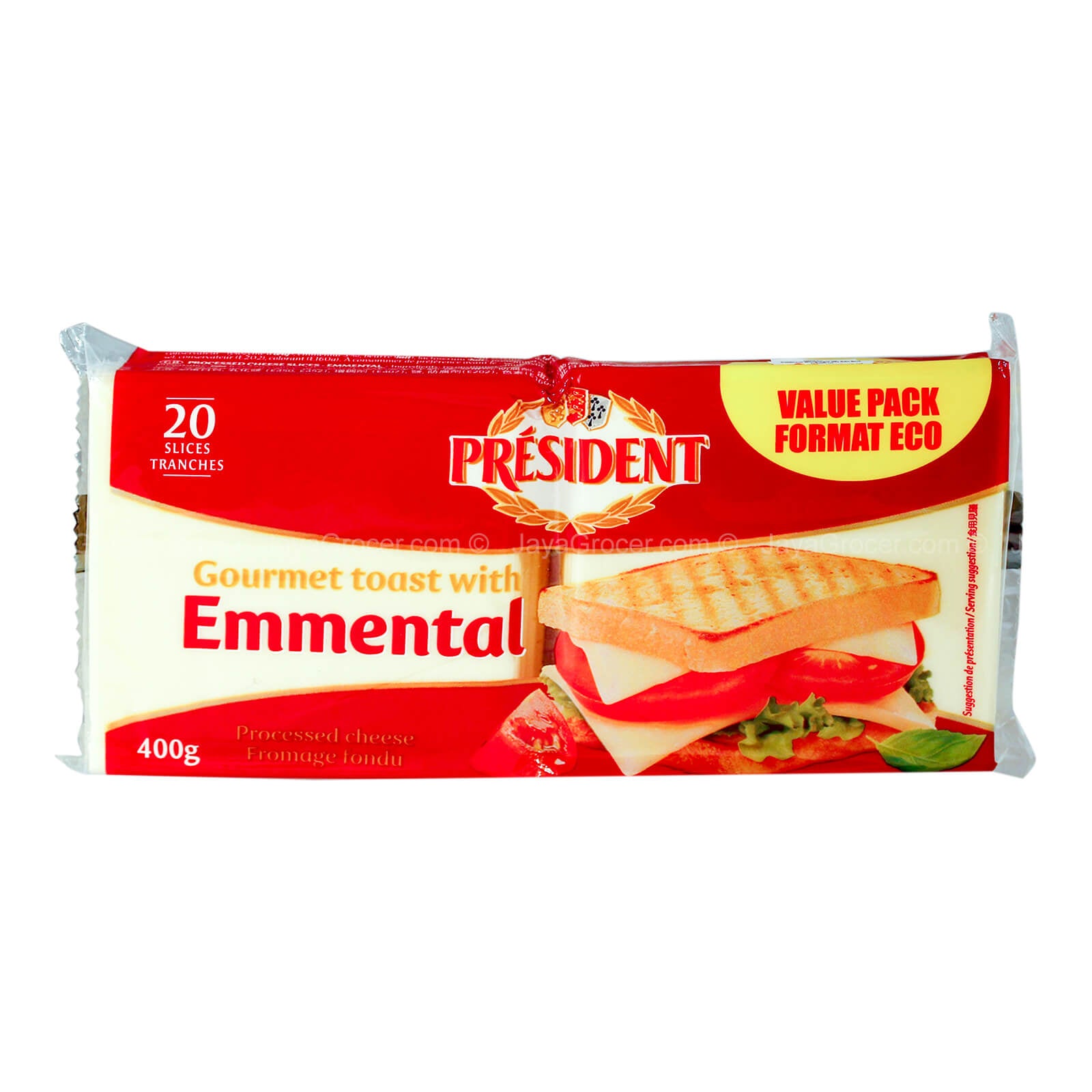 President Emmental Cheese Slices 400g – Jaya Grocer | The Starling