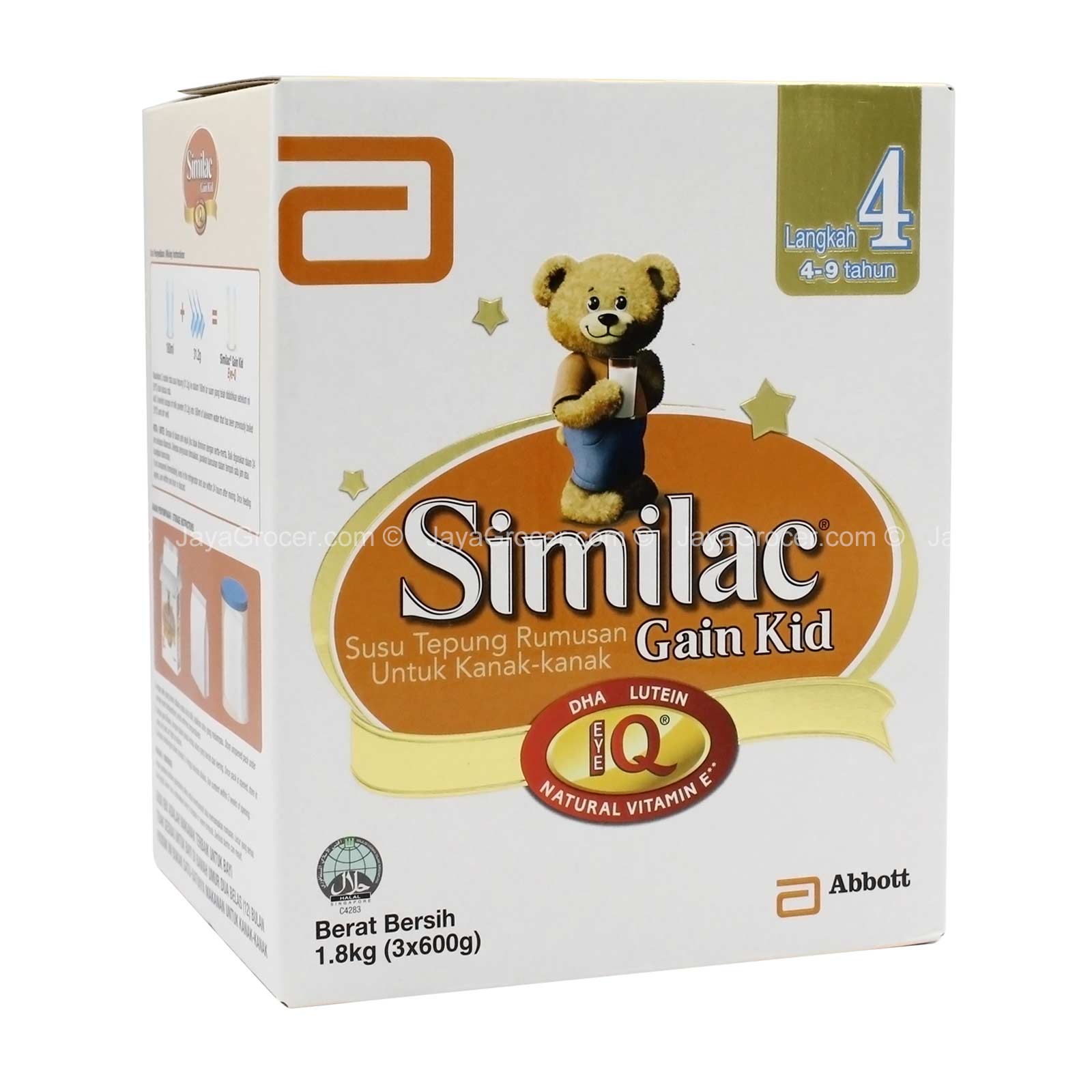 Similac Gain Kid Gold Step4 Bib Baby Formula 600g x 3 – Jaya Grocer ...