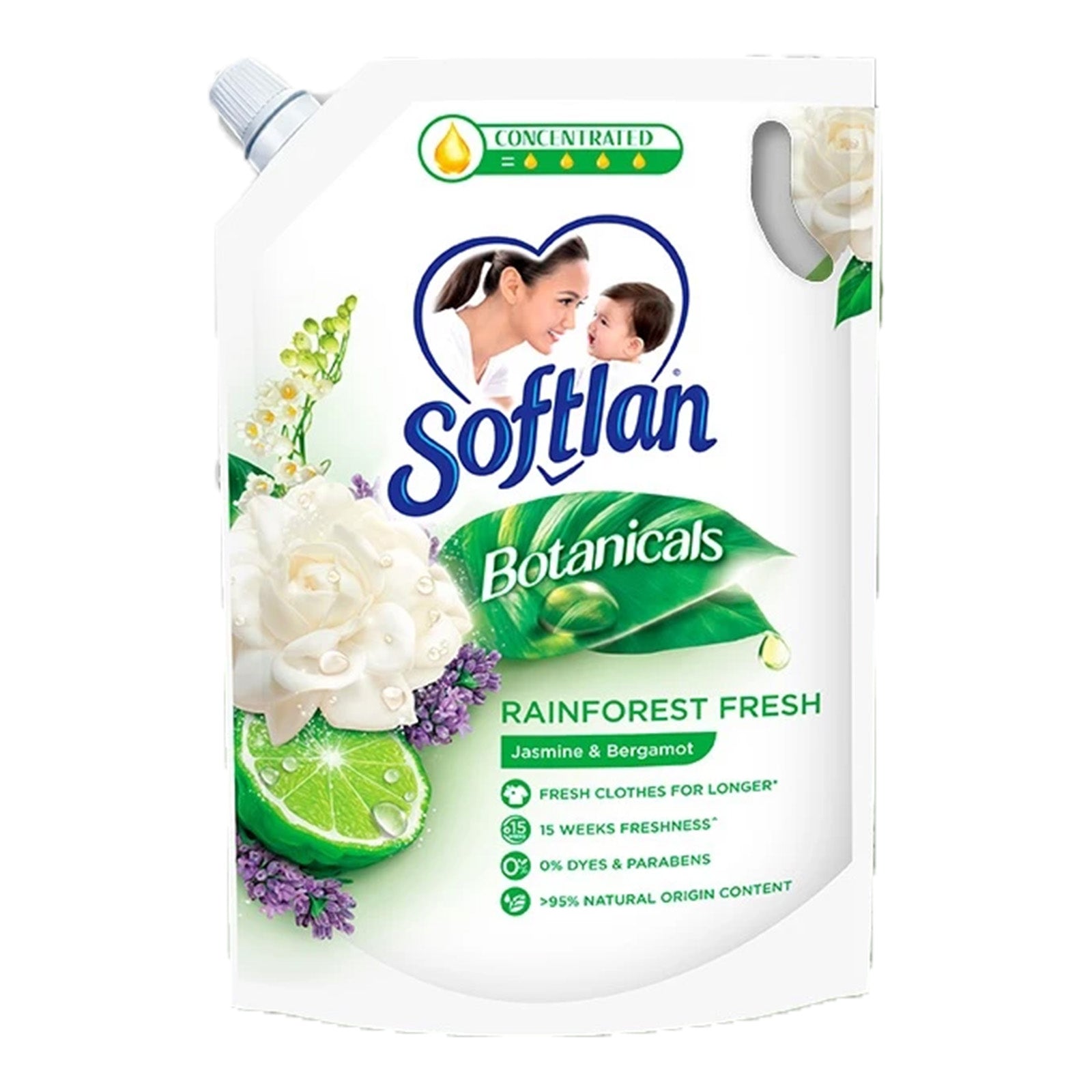 Softlan Extension Botanicals Rainforest Refill 1.3L – Jaya Grocer | The ...
