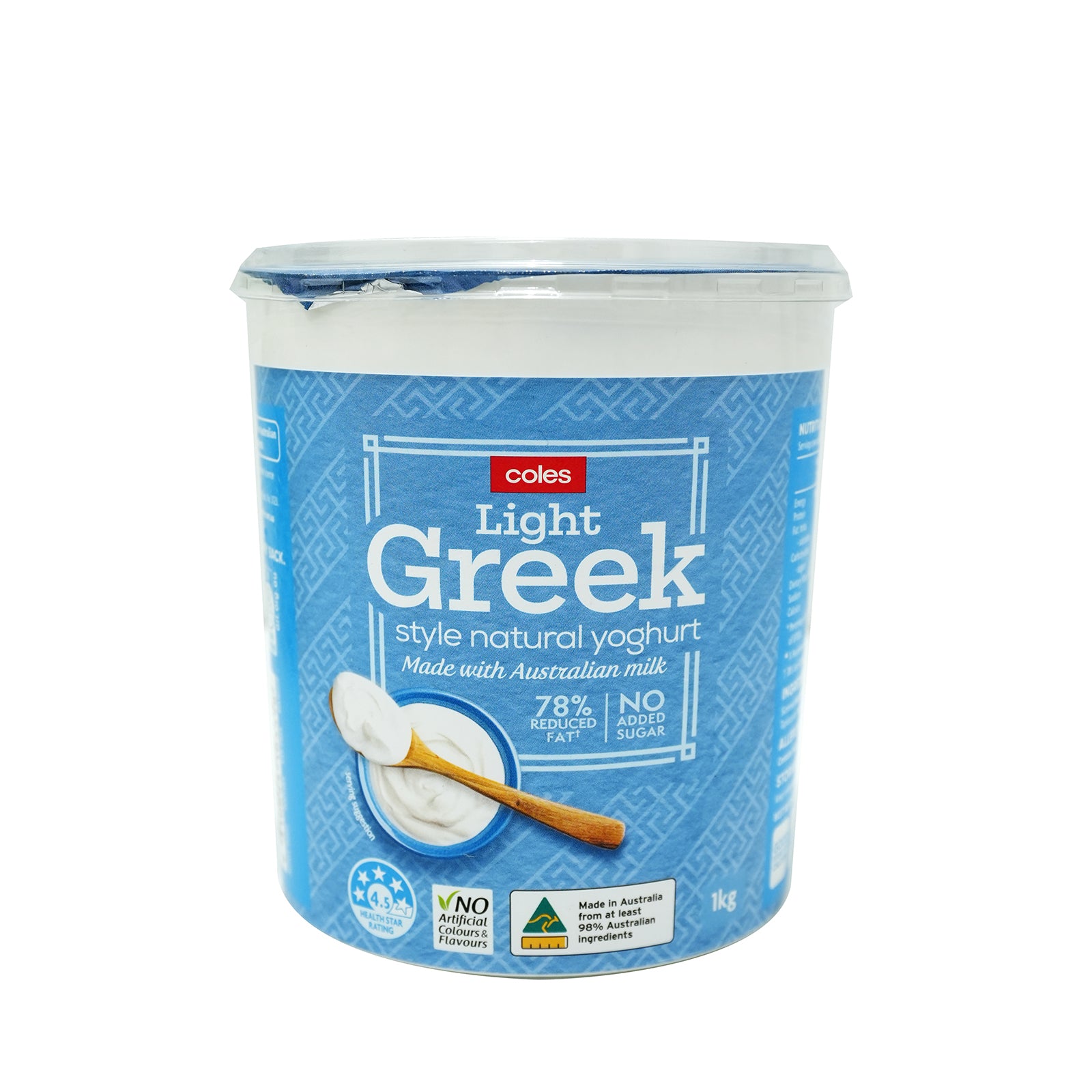 Coles Light Greek Style Natural Yoghurt 1kg – Jaya Grocer | The Starling