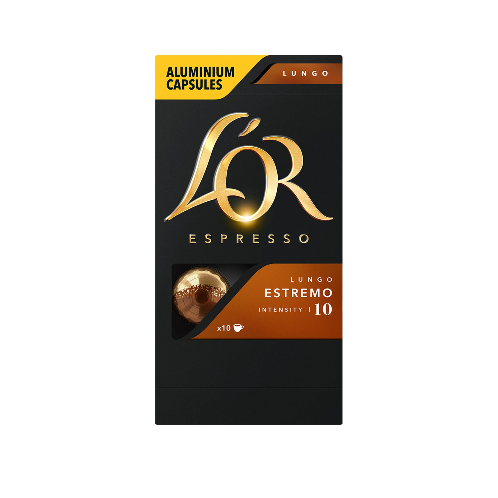 Lor Espresso Lungo Estremo Intensity 10 Coffee Capsules- Compatible wi ...