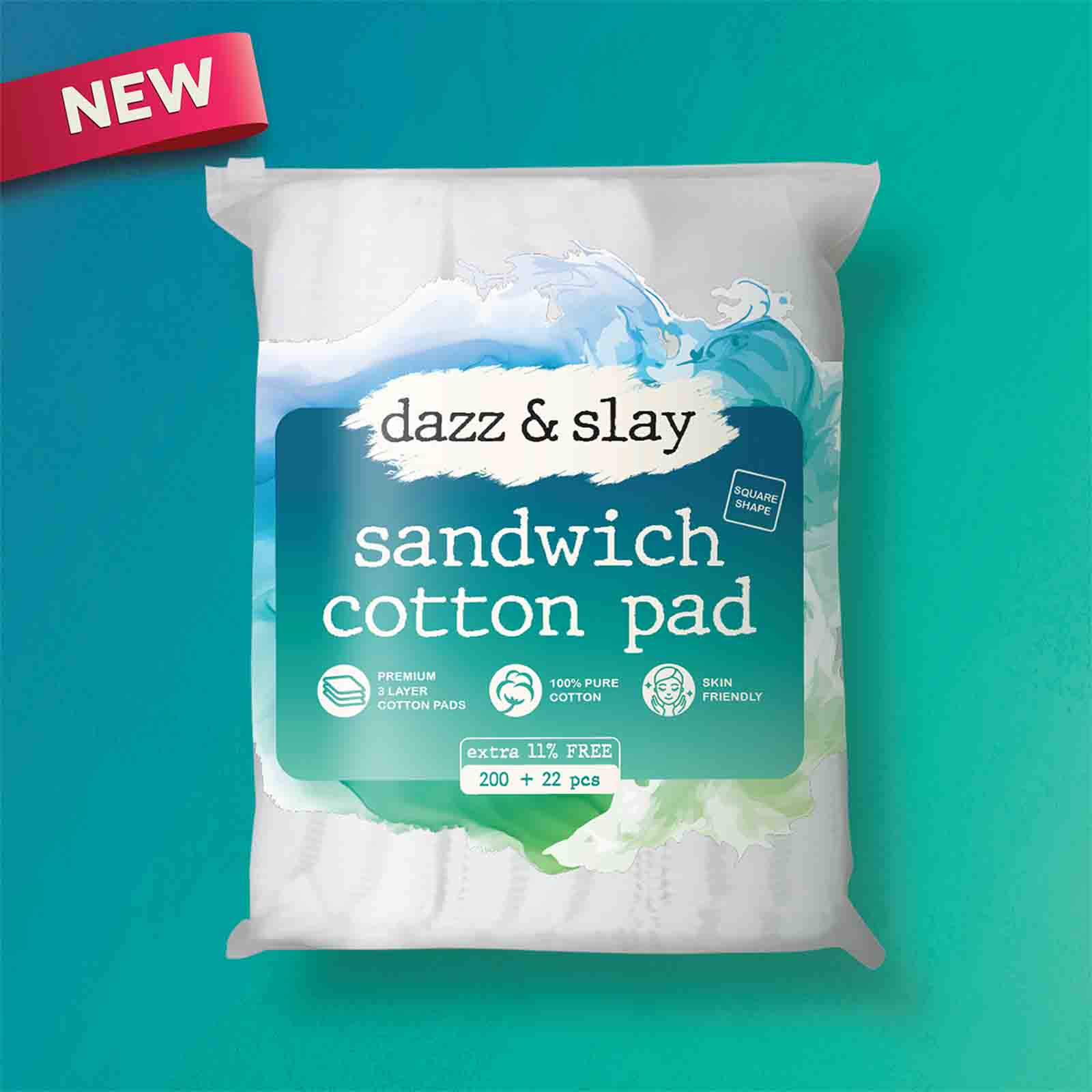 Dazz and Slay Sandwich Cotton Pad (Square) – Jaya Grocer | The Starling