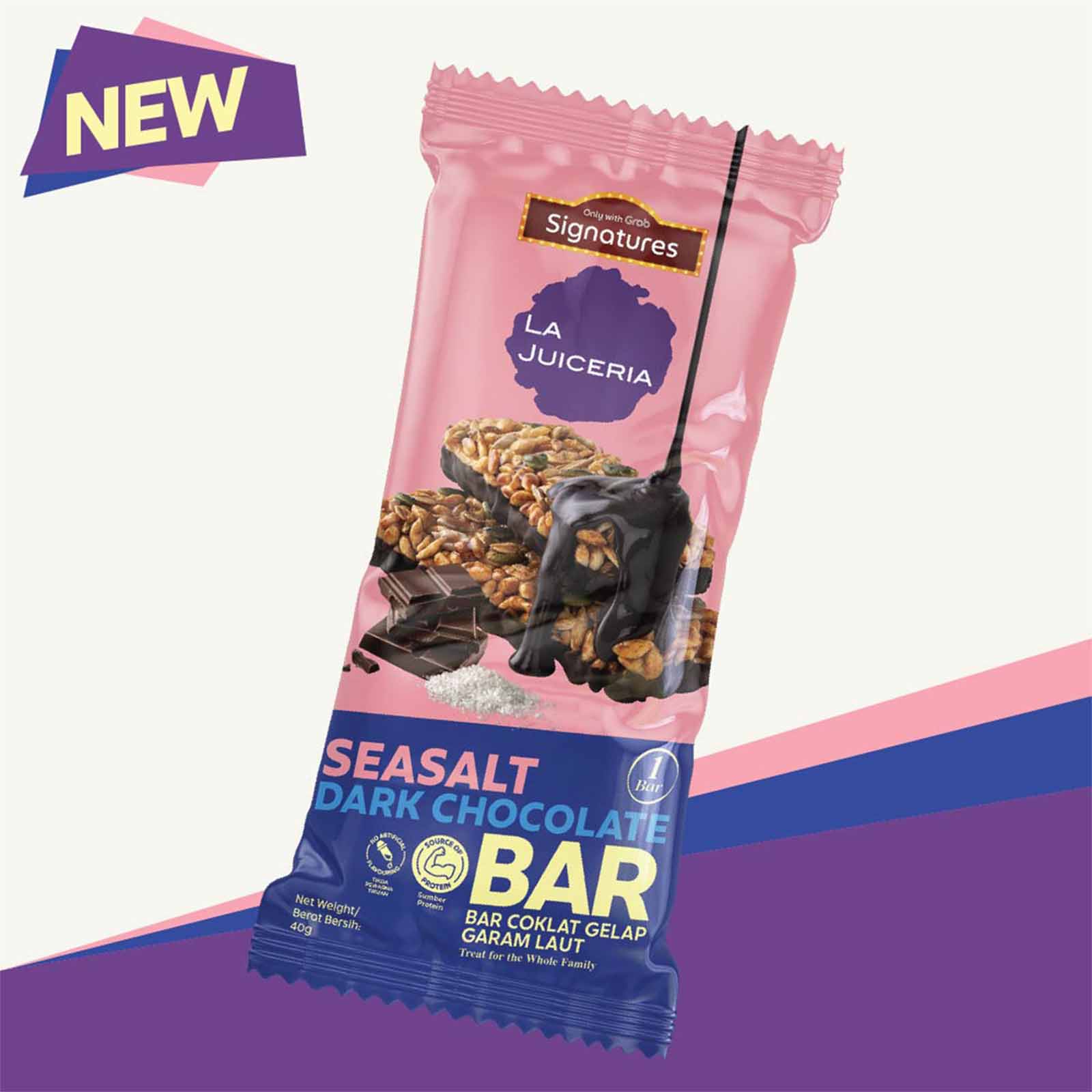 Grab Signatures La Juiceria Sea Salt Dark Chocolate Bar 40g – Jaya ...