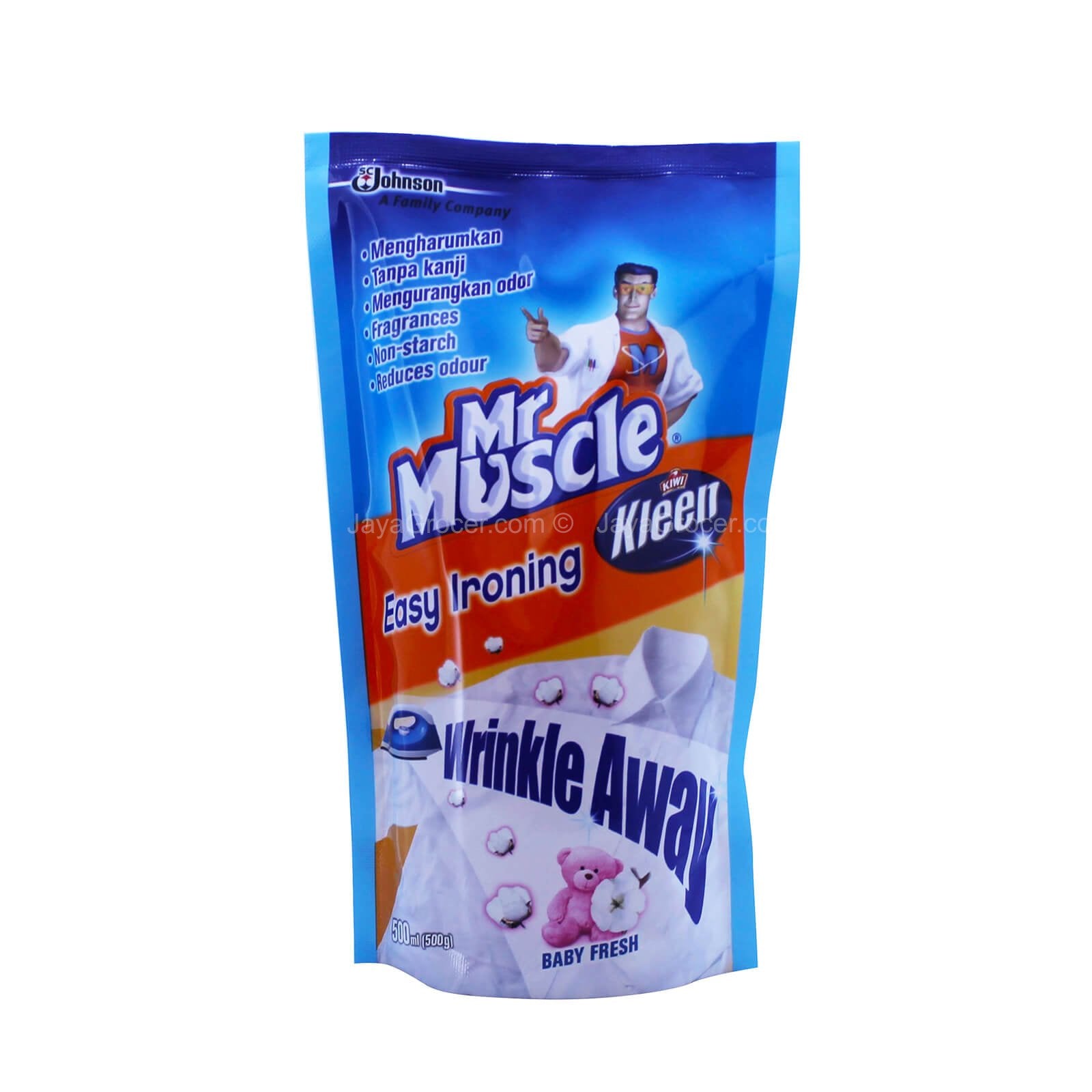 Mr Muscle Kiwi Kleen Baby Fresh Easy Ironing Refill 500ml – Jaya Grocer ...