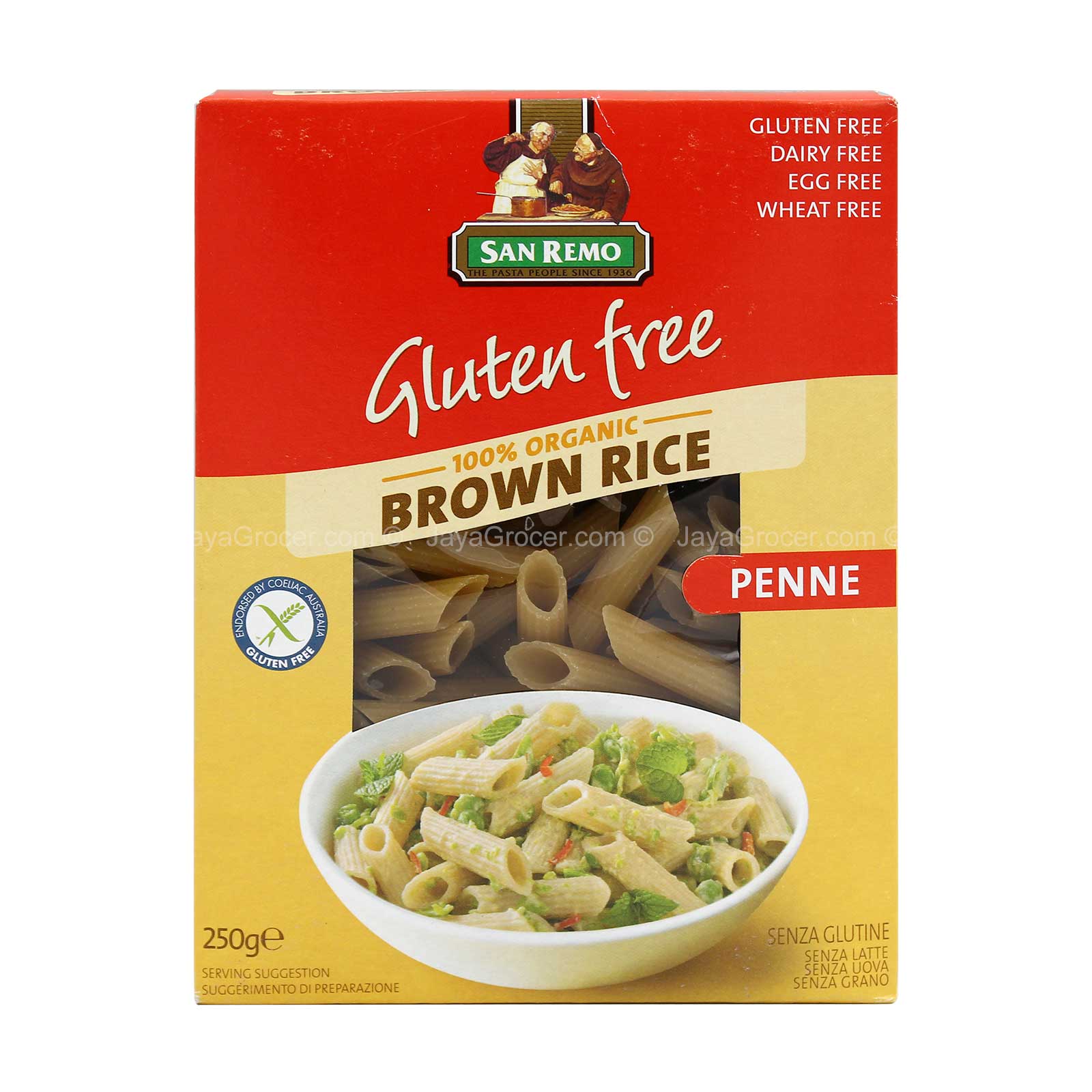SAN REMO BROWN RICE PENNE 250G – Jaya Grocer | The Starling